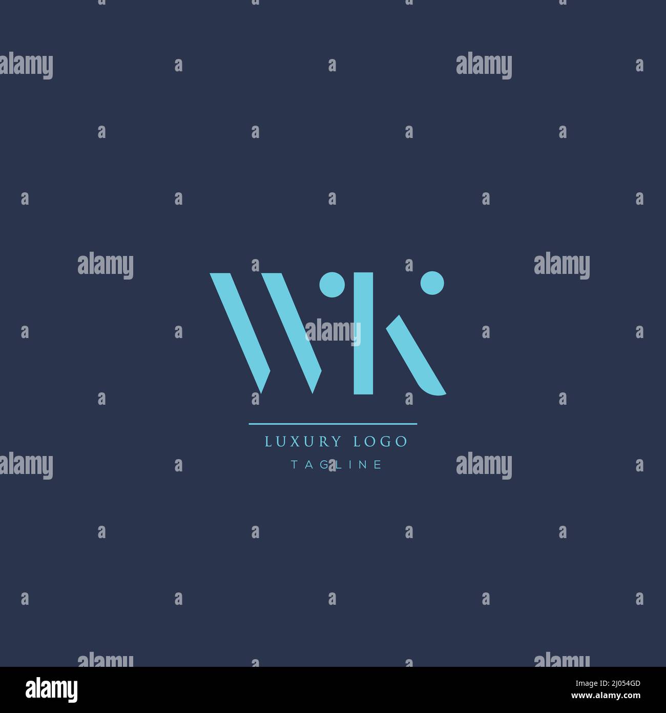 Luxury WK Initial Letter Business Logo Icon Design Stock Vector Image ...