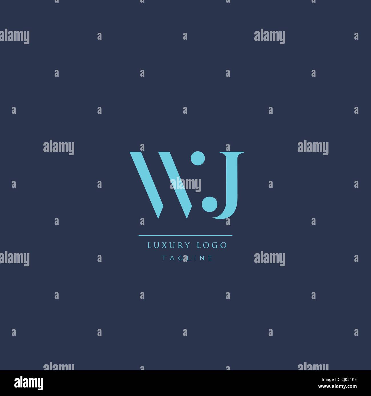 Luxury WJ Initial Letter Business Logo Icon Design Stock Vector Image ...