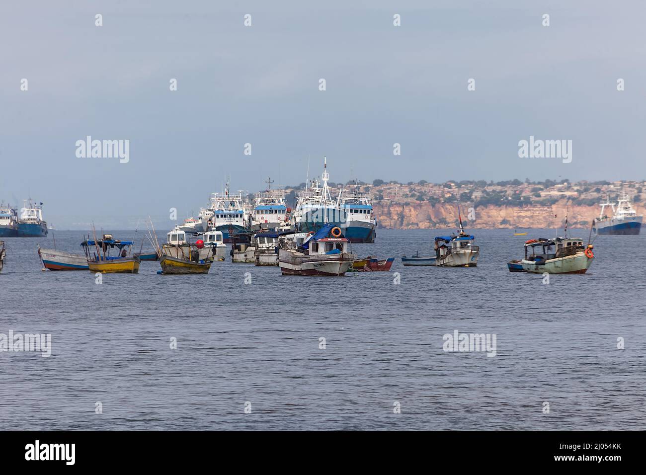 Luanda Angola - 10 13 2021: View of fishing boats on the coast of ...