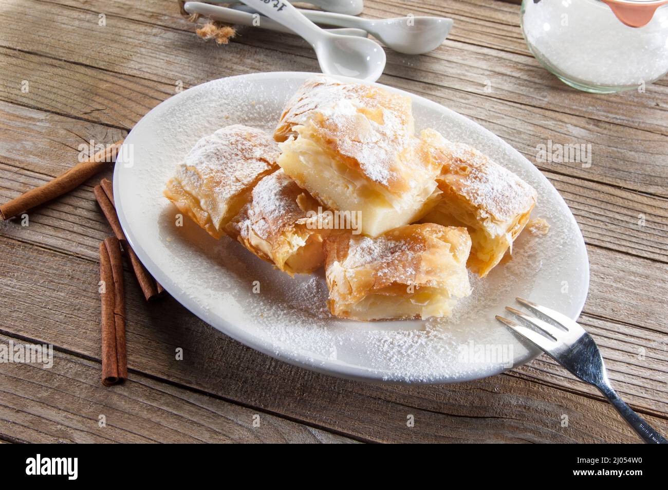 Bougatsa pie hi-res stock photography and images - Alamy