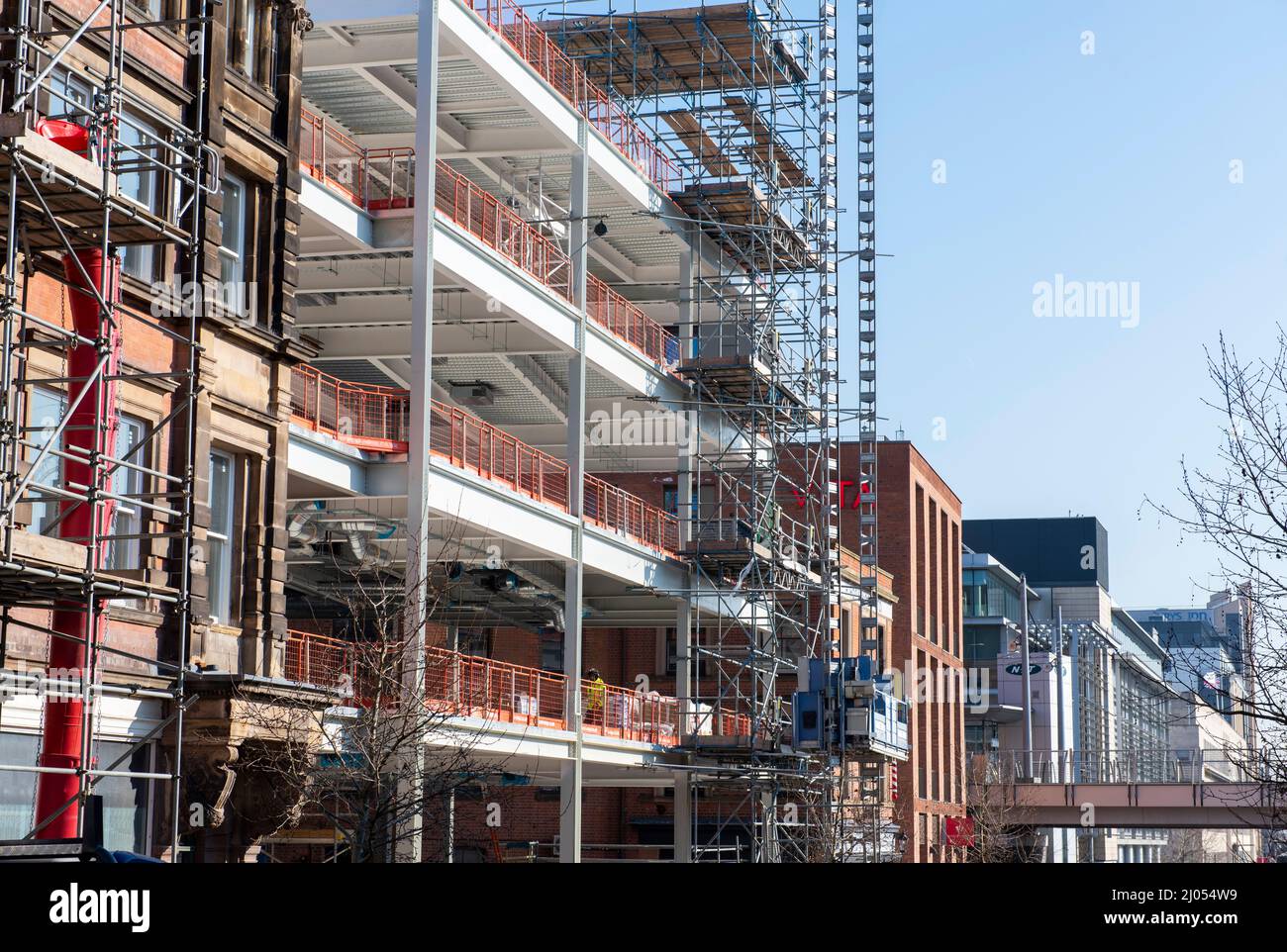 Station Street Construction in Nottingham City Centre, Nottinghamshire ...
