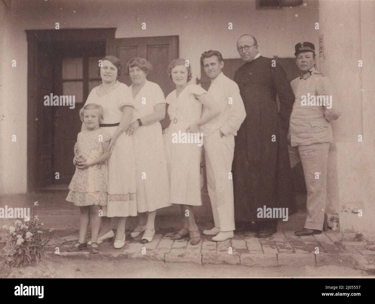 antique early 20th century photo about a family and them Roman catholic ...
