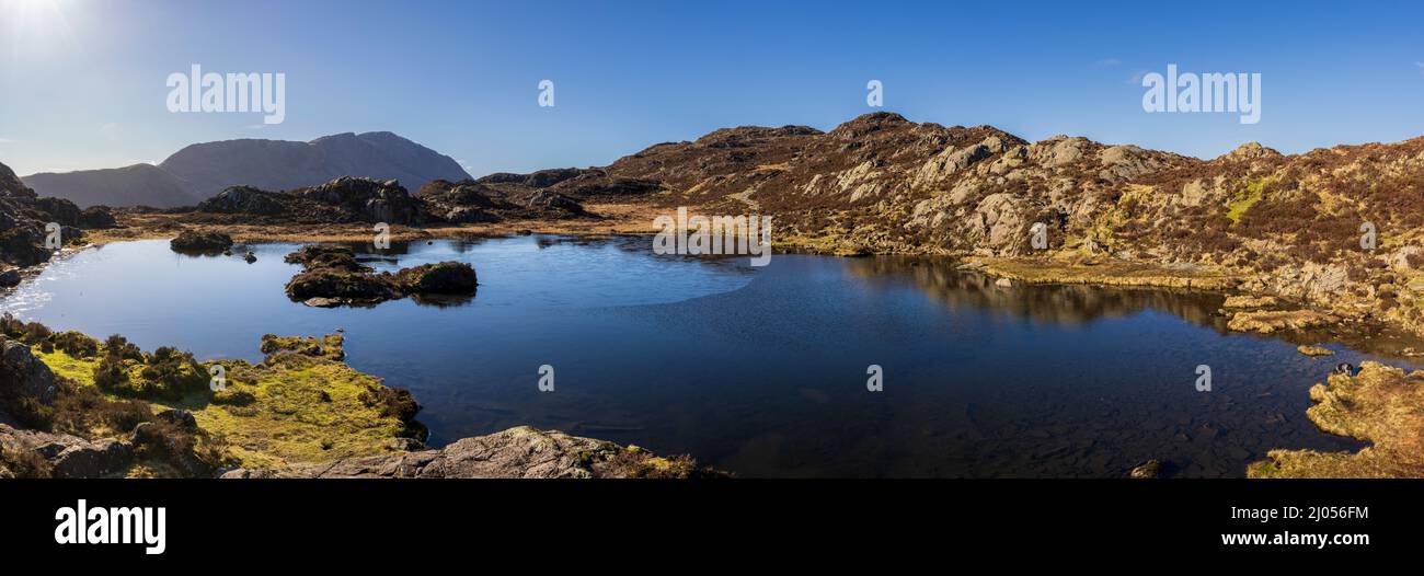 A panorama of Innominate Tarn on Hay Stacks Fell in the Buttermere ...