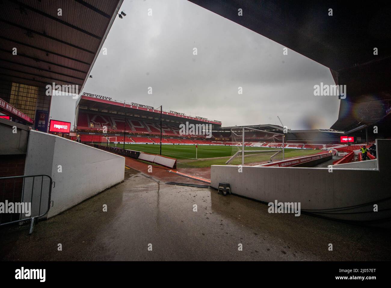 A wet City Ground awaits Nottingham Forest and QPR Stock Photo - Alamy