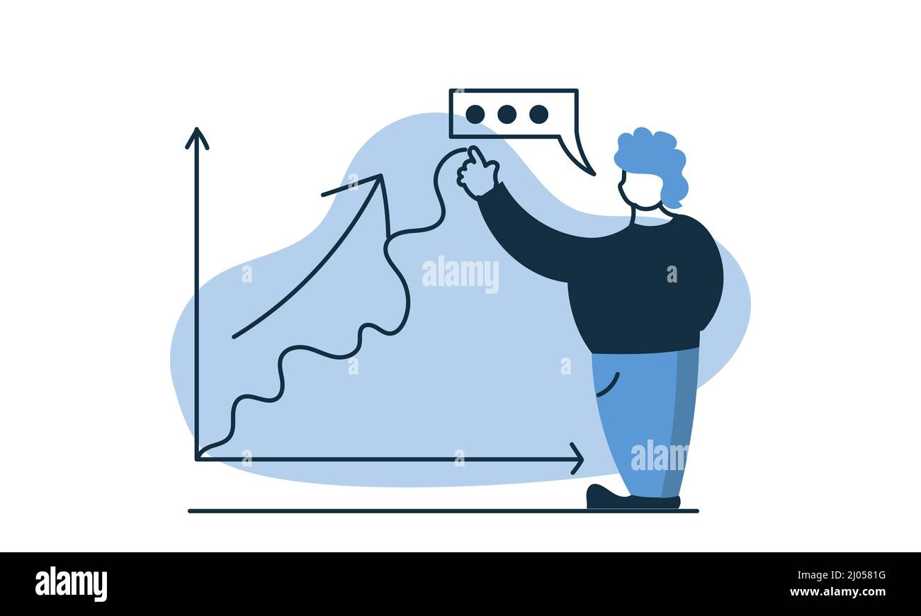 Business chart and analytic datum technology. Analysis marketing graph ...