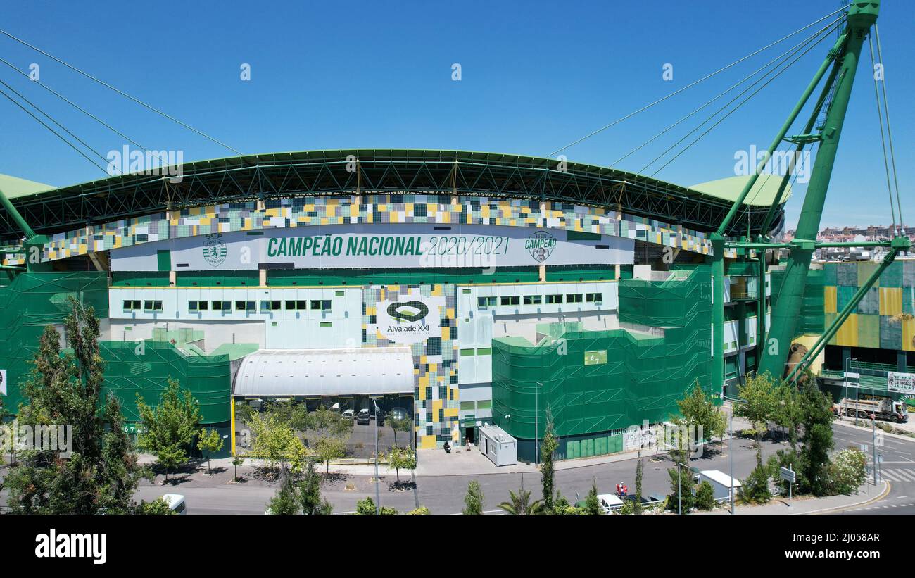 Aerial view of the Jose Alvalade stadium in Lisbon, Portugal - eclectic ...