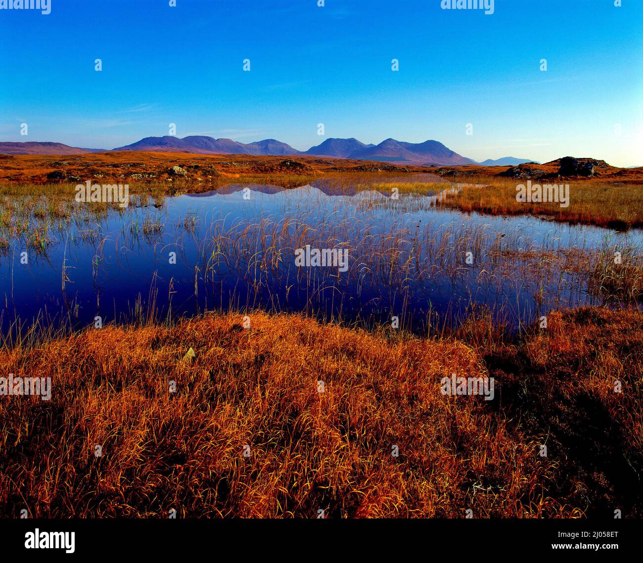 The Twelve Bens from the Roundstone Bog, Connemara, County,Galway ...
