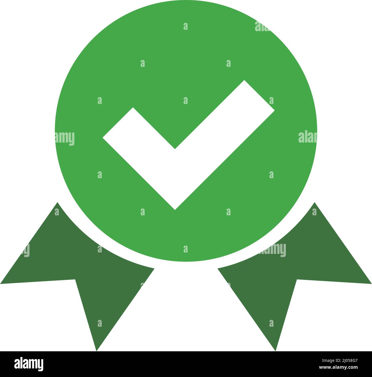 Checkmark badge. Approval or permission. Awards. Editable vector Stock ...