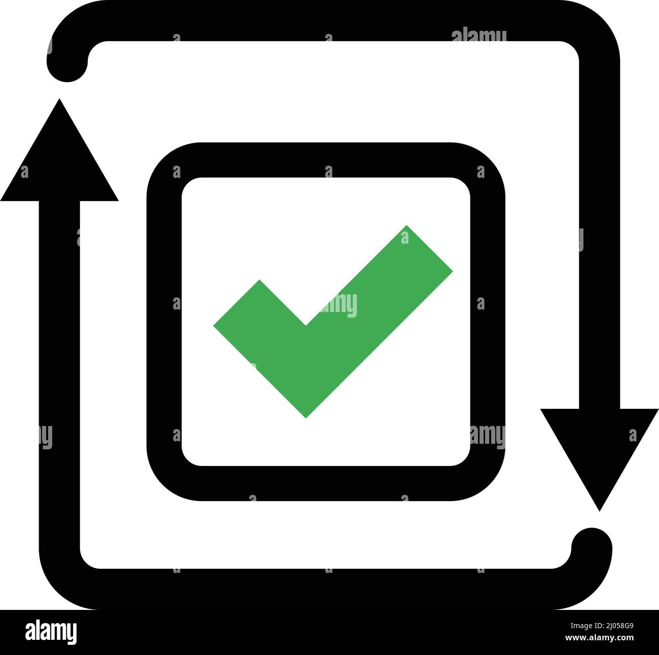 Checkbox and rotating arrow icons, Editable vectors Stock Vector Image ...