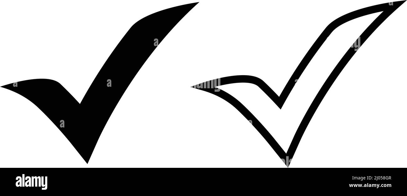 Check mark icon set. Success, Confirm. Editable vector Stock Vector ...