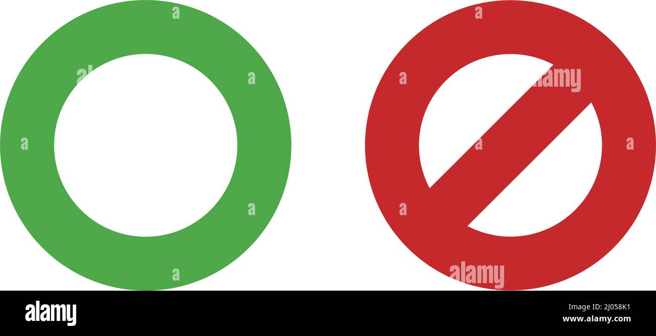 A set of icons of circle and stop sign. Editable vector Stock Vector ...