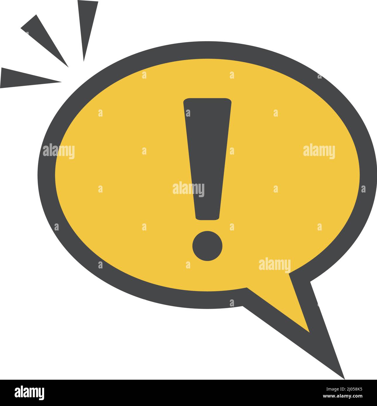 Pop-up attention balloons. Warnings and instructions. Editable vector ...