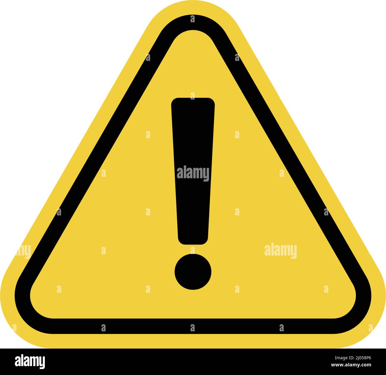 Triangle exclamation mark icon. Caution or warning. Editable vectors ...