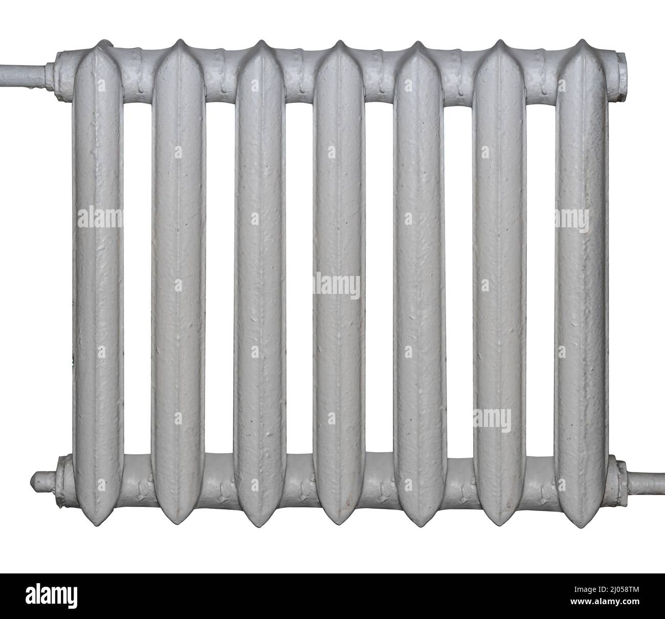 cast-iron battery for heating on a white background in isolation Stock ...