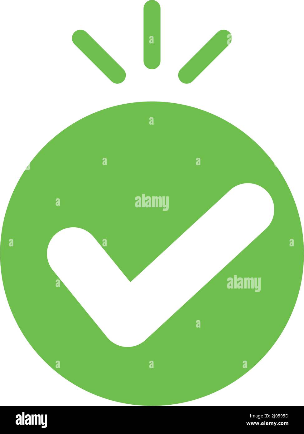 Pop check mark icon. Success and authentication. Editable vector Stock Vector Image & Art - Alamy