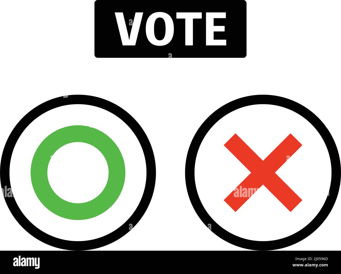 Vote in elections. Circle and cross sign. Editable vectors Stock Vector ...