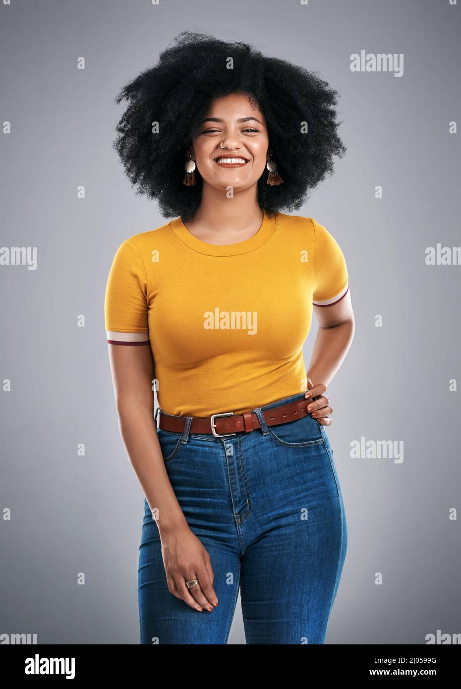 Looking beautiful and being confident. Studio shot of an attractive ...