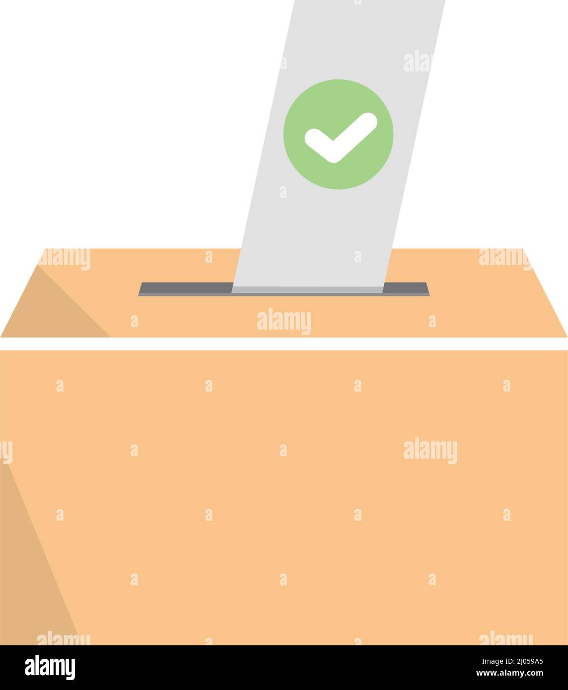 Ballot box and ballot with check mark. Election. Vote. Editable vectors ...
