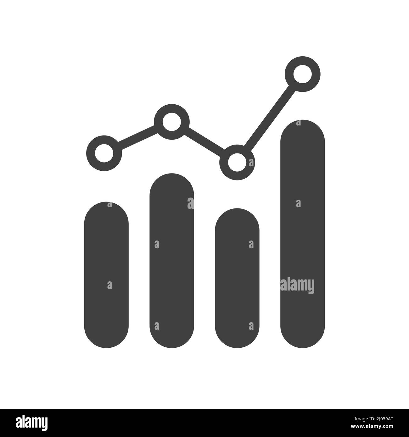 analytics icon on white background. statistics icon. Vector Stock ...