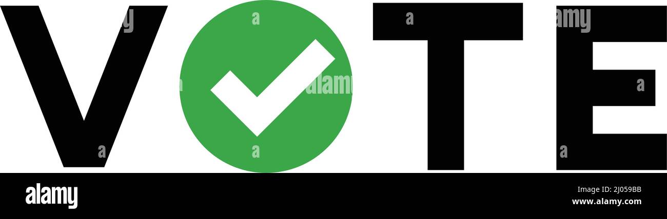 Vote logo and check mark. Editable vector Stock Vector Image & Art - Alamy