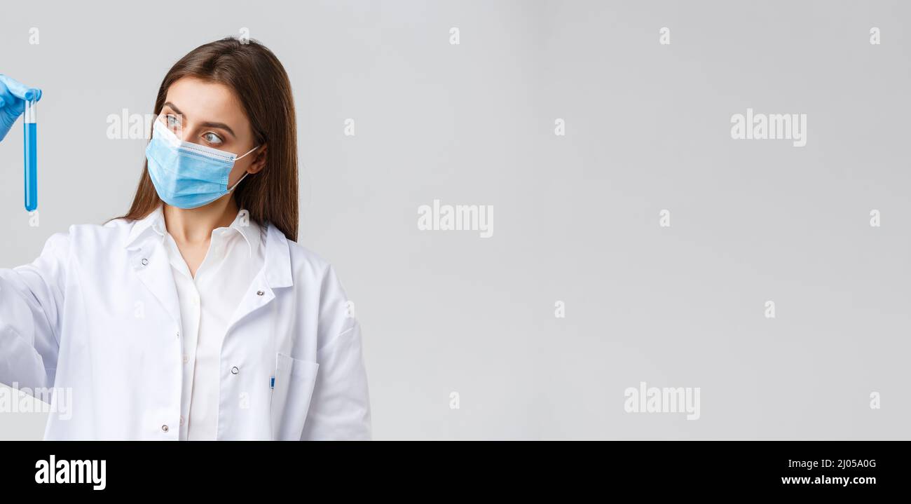 Covid-19, preventing virus, healthcare workers and quarantine concept ...