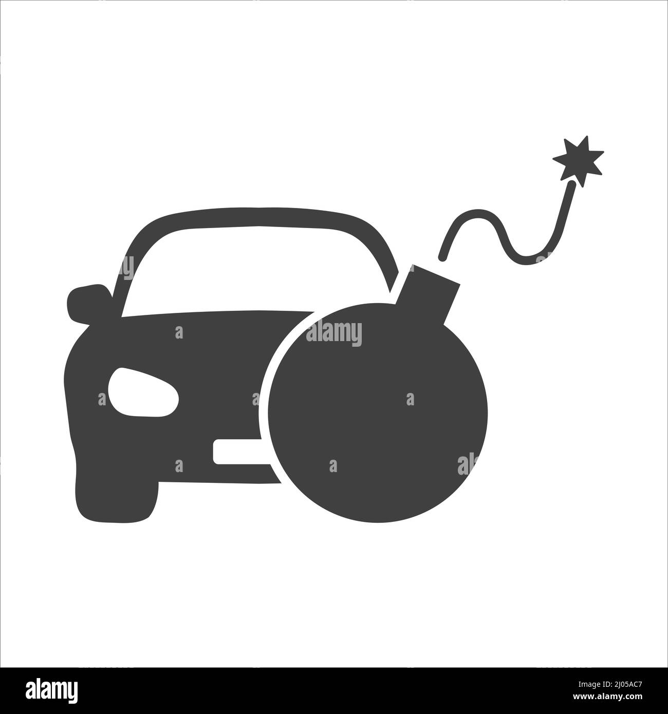 car bomb icon on white background Stock Vector Image & Art - Alamy