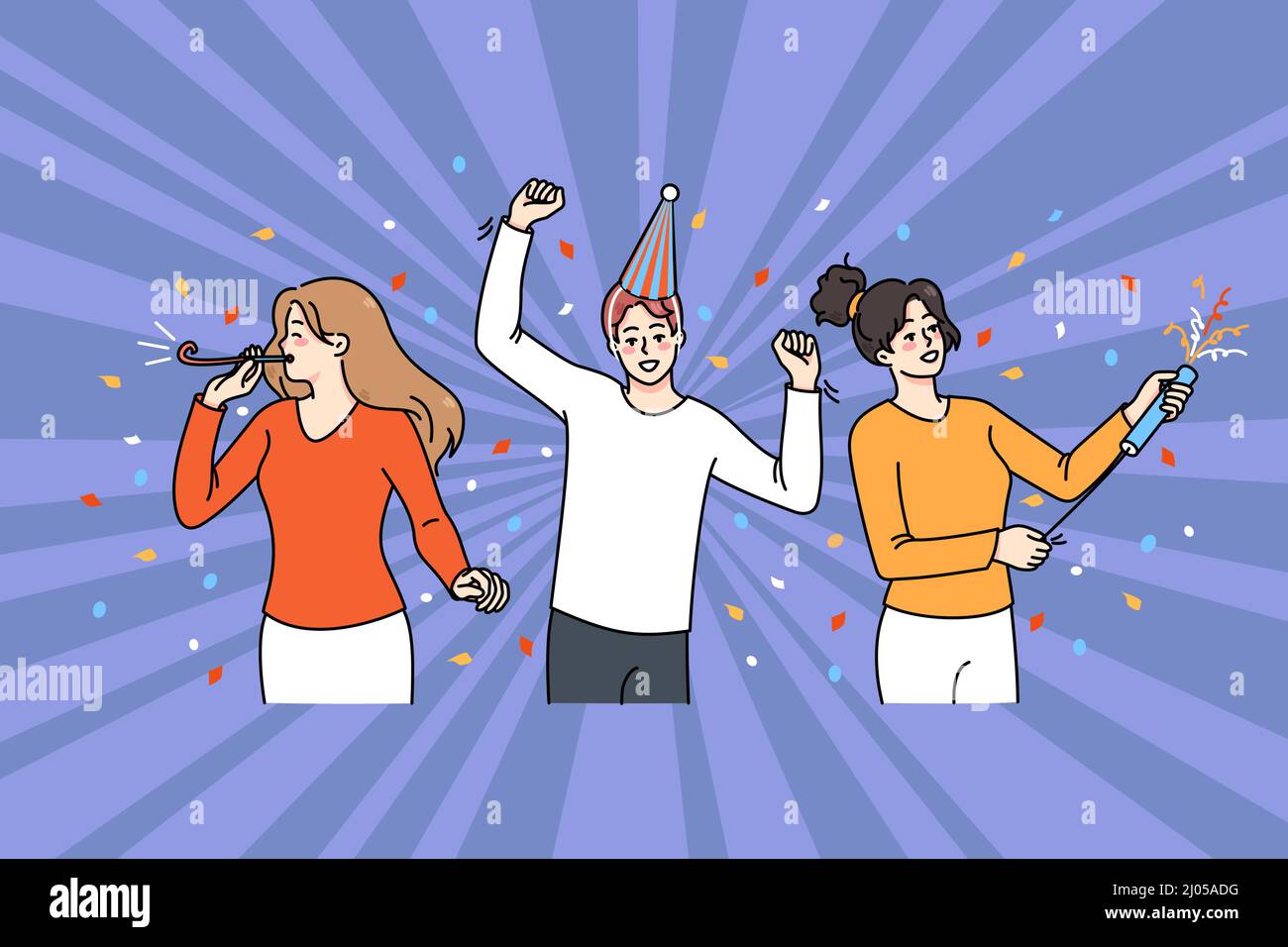 All celebrate together Stock Vector Images - Alamy