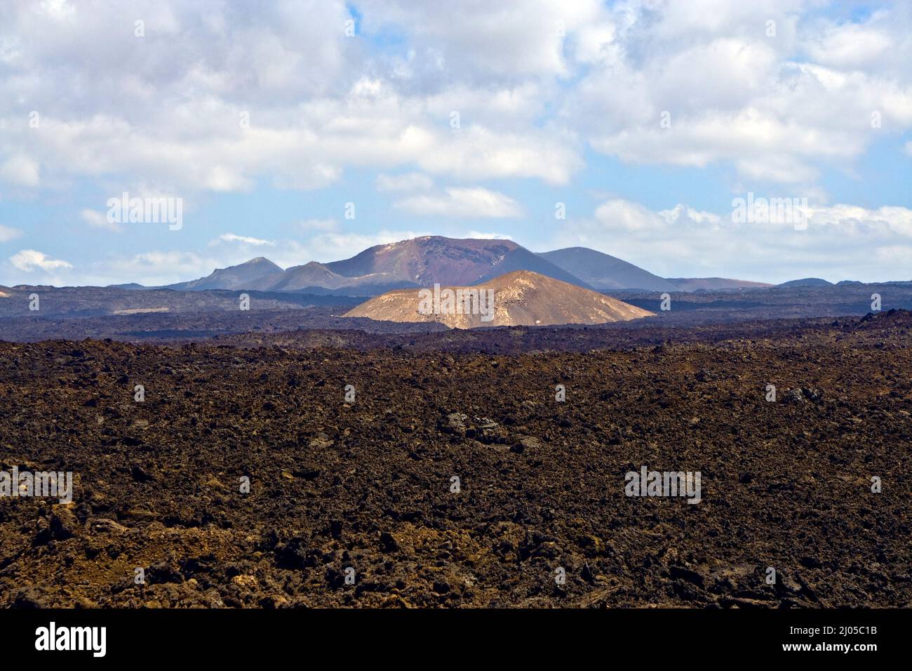 vulcanic landscape under the extincted vulcano Stock Photo - Alamy