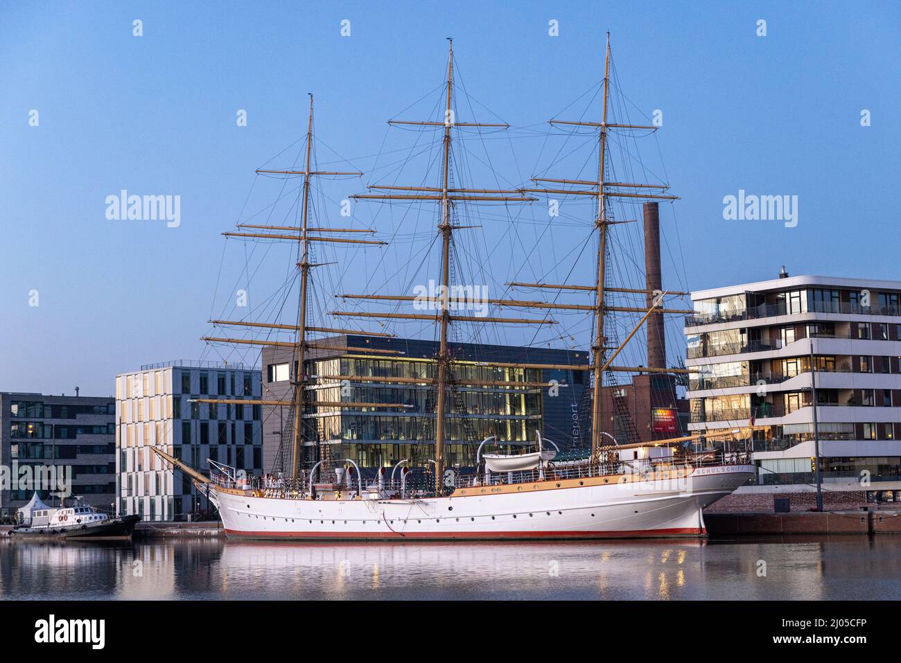 School ship Germany moored in a port in Bremerhaven Stock Photo - Alamy