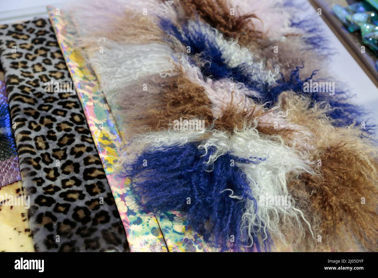 Fashion fabrics, textures details Stock Photo - Alamy