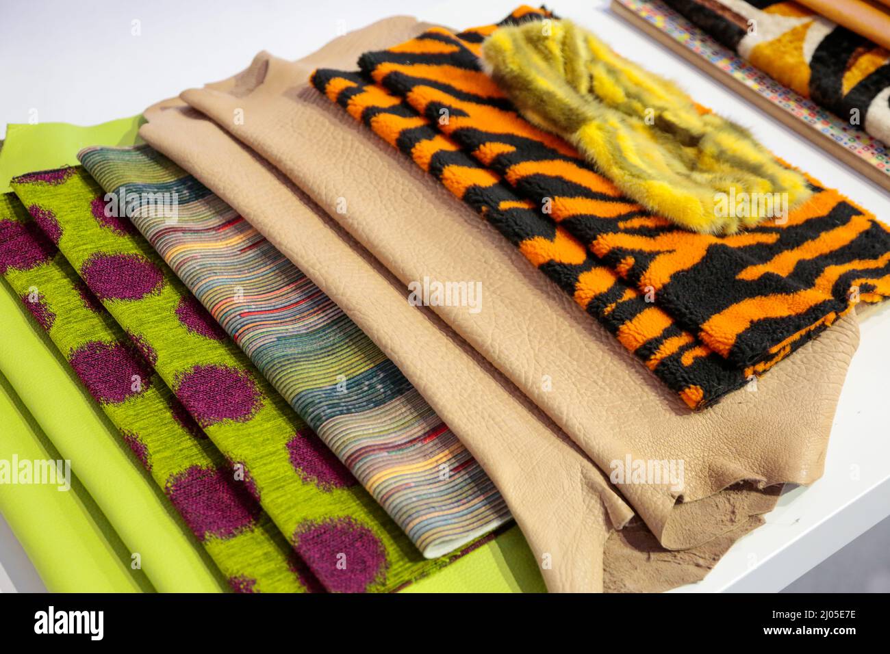 Fashion fabrics, textures details Stock Photo - Alamy