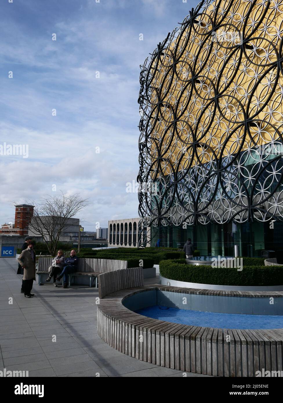 Birmingham Library secret rooftop garden terrace. Birmingham UK Stock ...