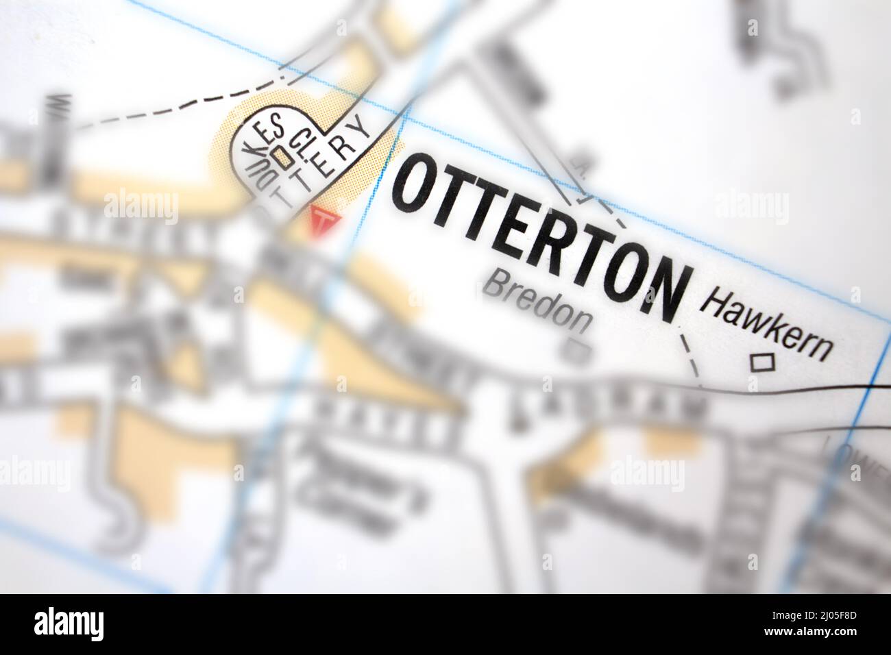 Otterton village - Devon, United Kingdom colour atlas map and town plan ...