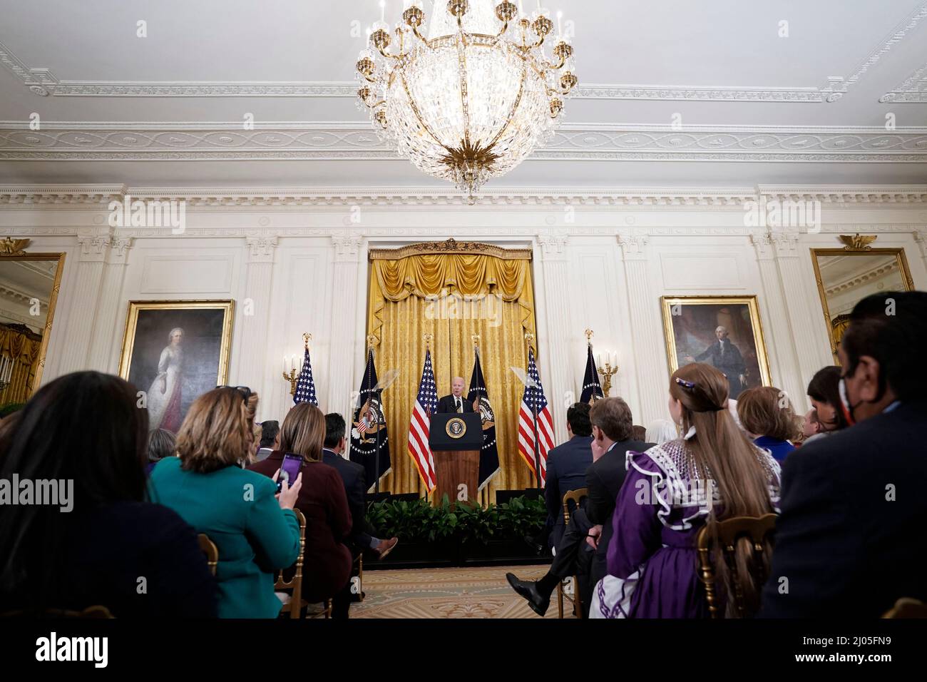 U.S. President Joe Biden deliver remarks at an event celebrating the ...