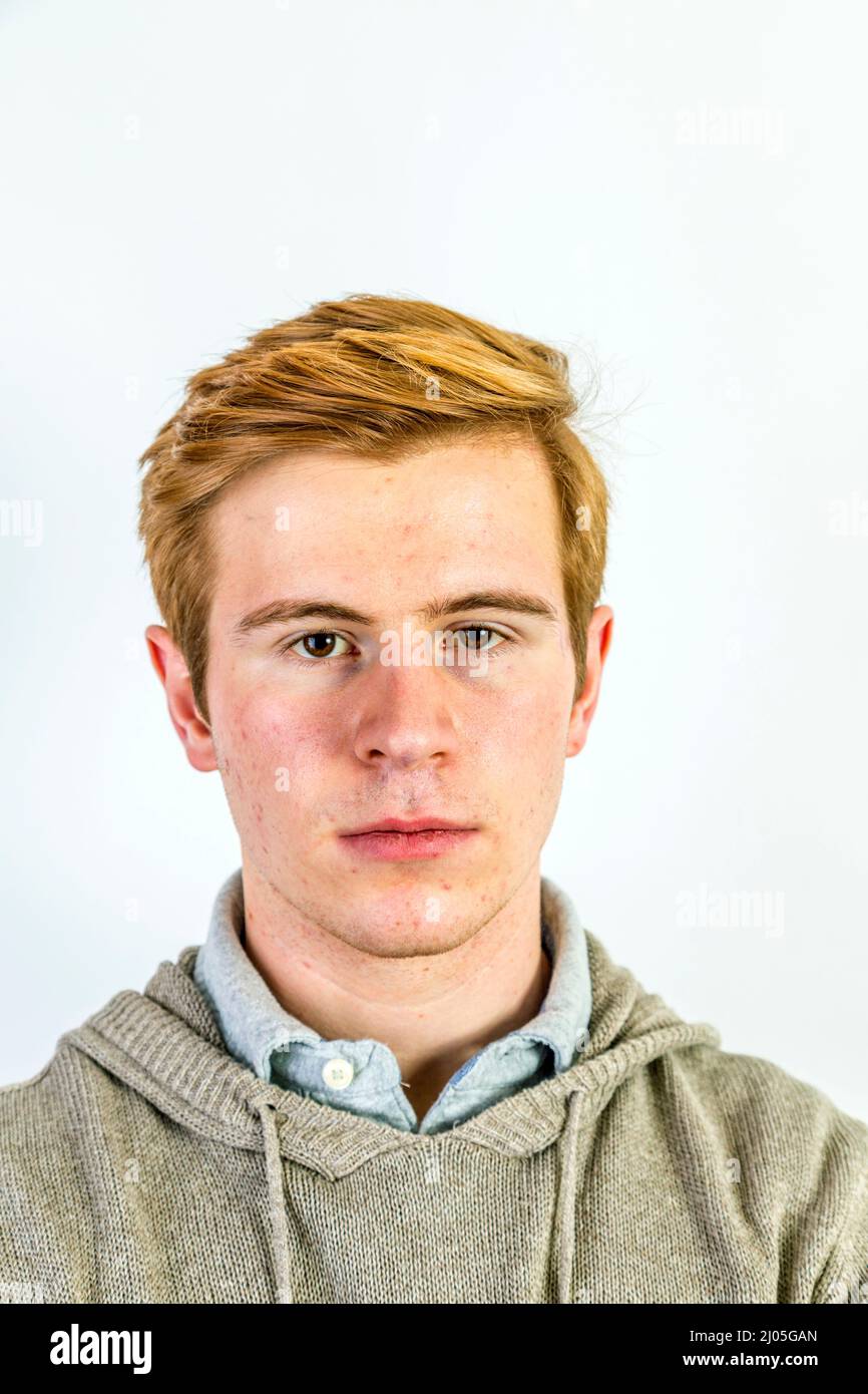 portrait of cute teenage boy with red hair Stock Photo - Alamy