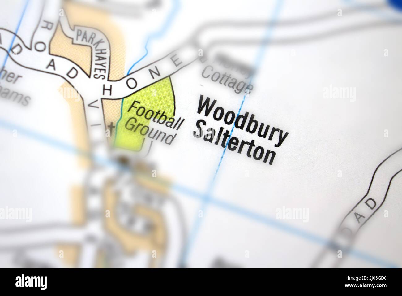 Woodbury Salterton village - Devon, United Kingdom colour atlas map and ...