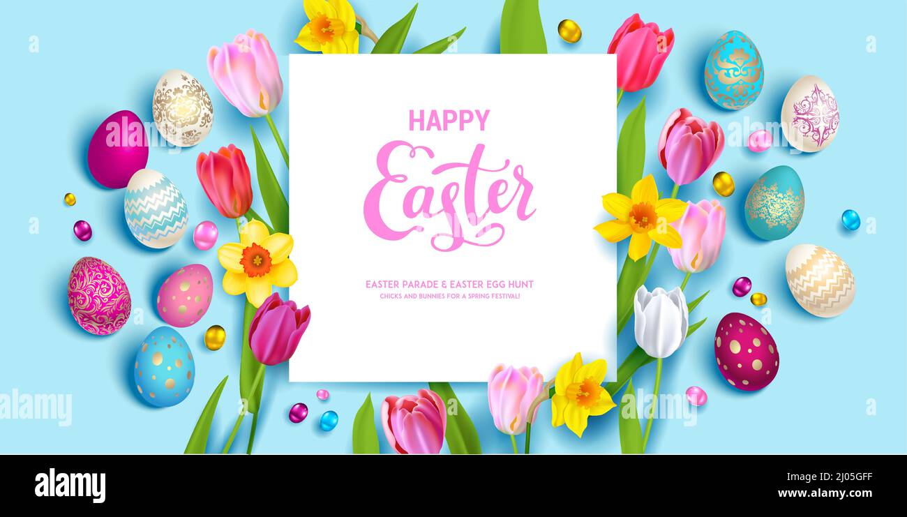 Easter decoration on bright Stock Vector Images - Alamy