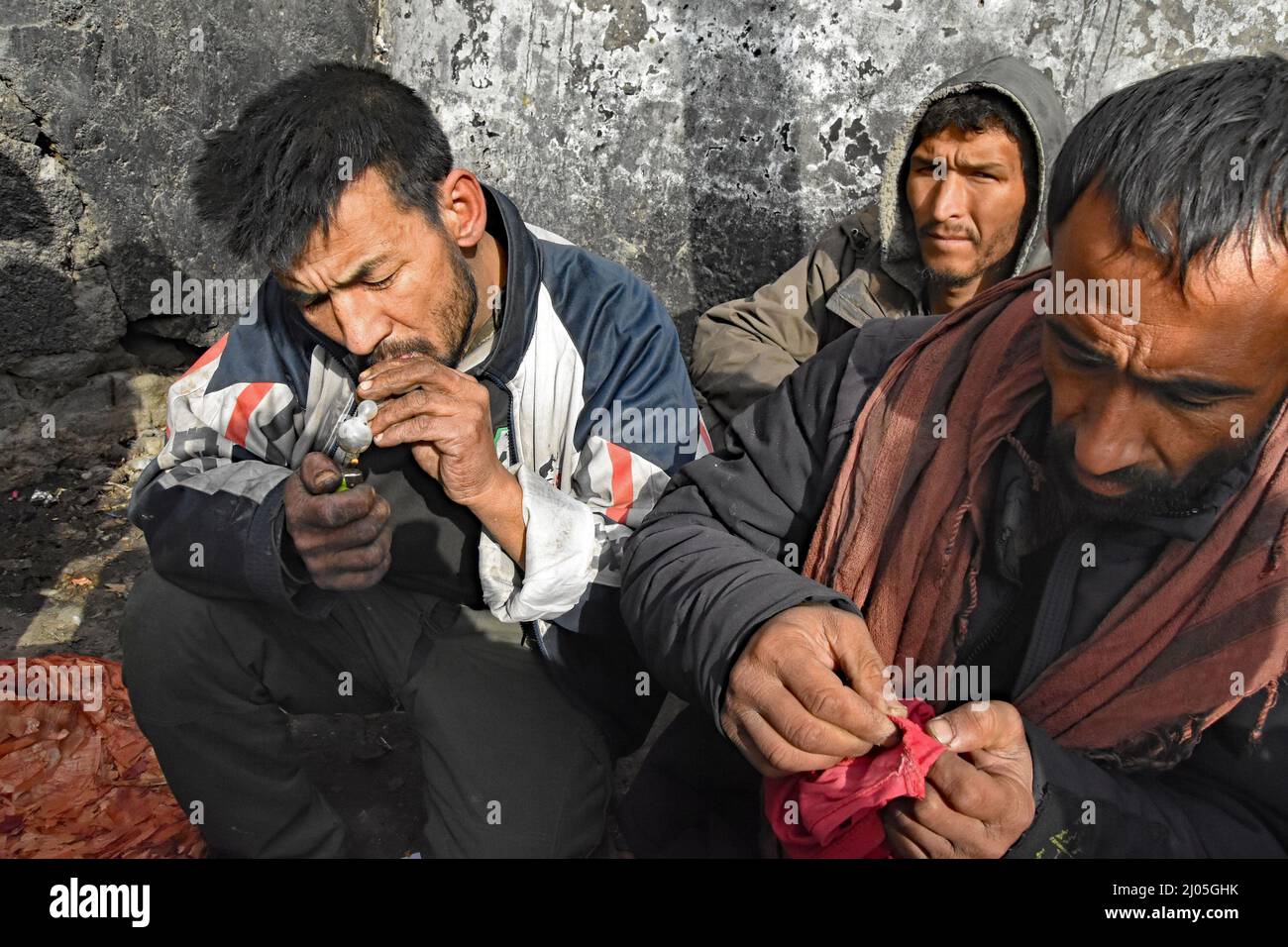 Kabul Afghanistan, February/March 2022 Crystal meth addiction has seen ...