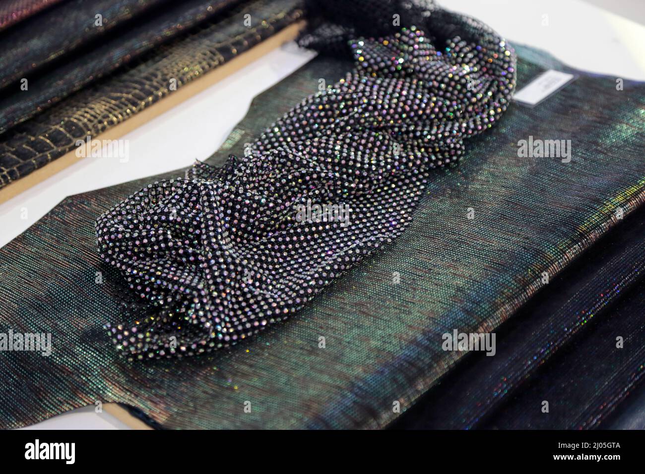 Fashion fabrics, textures details Stock Photo - Alamy