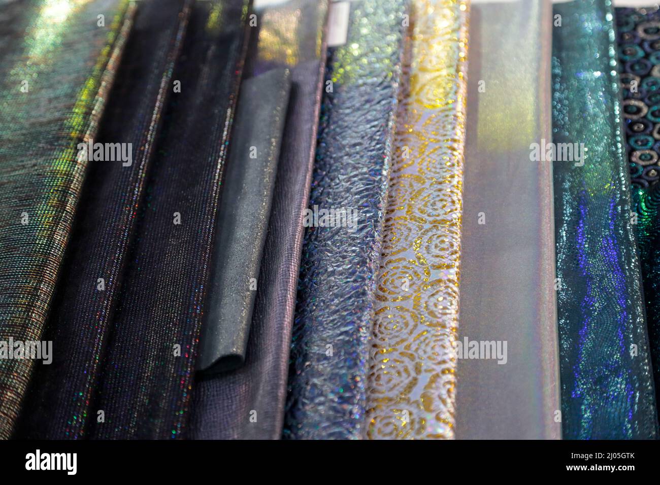 Fashion fabrics, textures details Stock Photo - Alamy