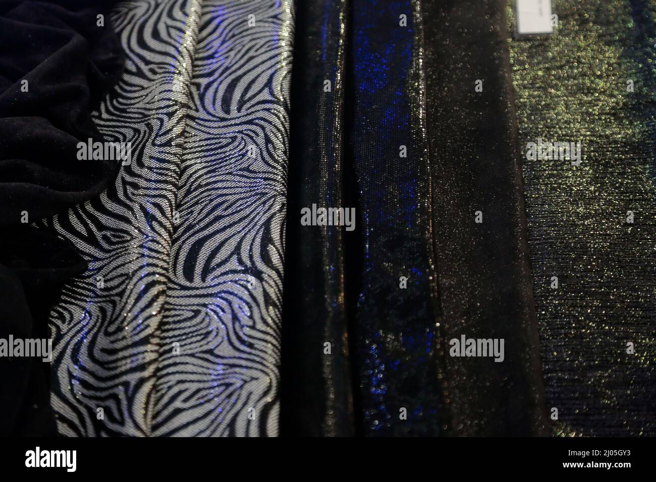 Fashion fabrics, textures details Stock Photo - Alamy