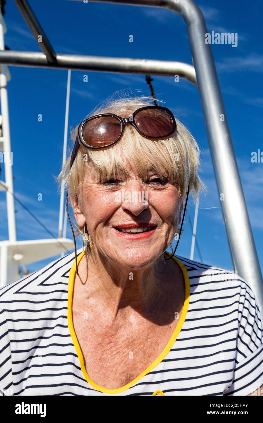 Women on a boat hi-res stock photography and images - Alamy