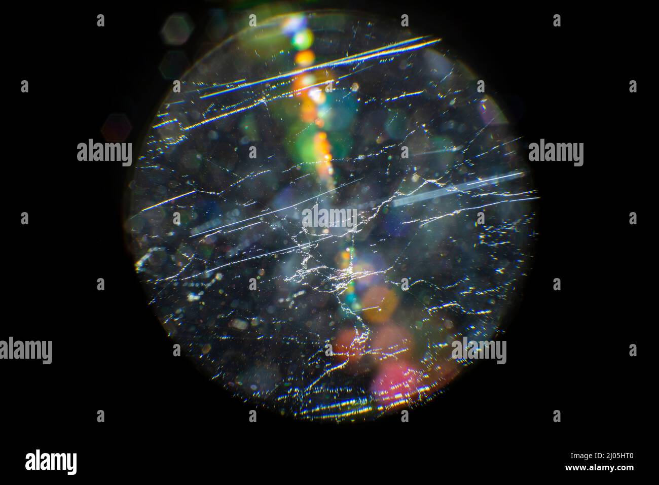 macro of dirt and fungus inside a lens, with flare Stock Photo - Alamy