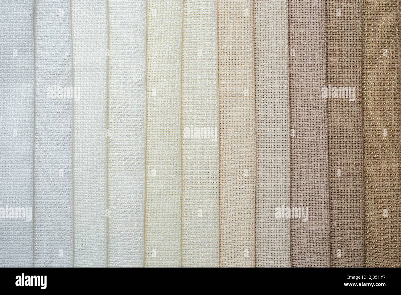 creamy colors palette, fabric texture set, close up Stock Photo - Alamy