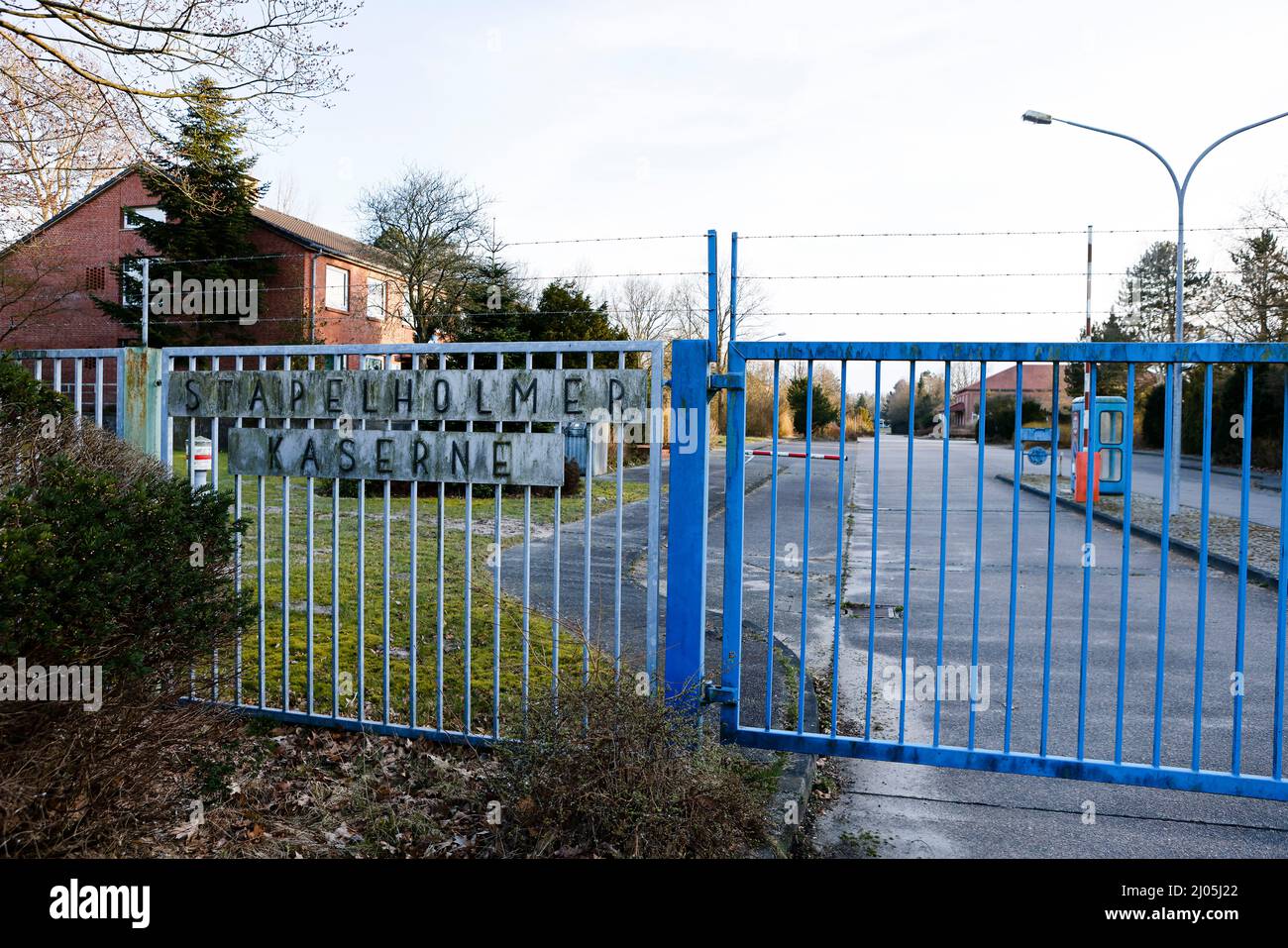 Seeth, Germany. 16th Mar, 2022. The entrance to the former barracks in ...