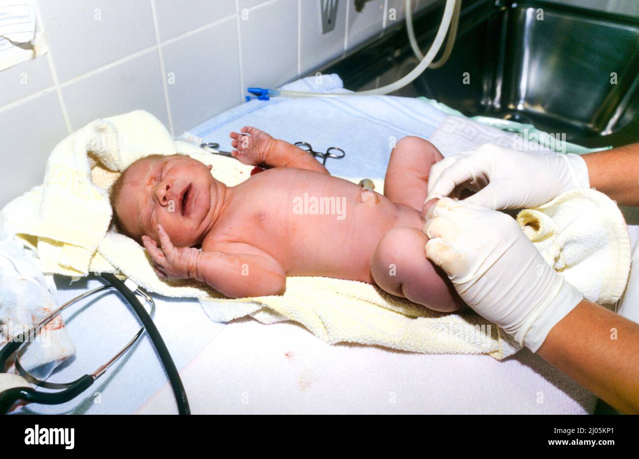 baby after birth in hospital, perinatal Stock Photo - Alamy