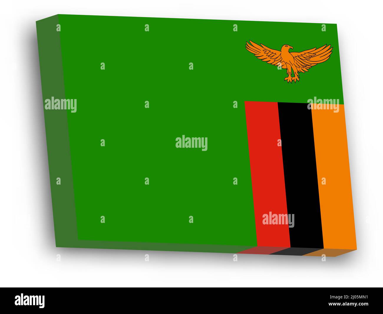 3D vector flag of Zambia Stock Vector Image & Art - Alamy