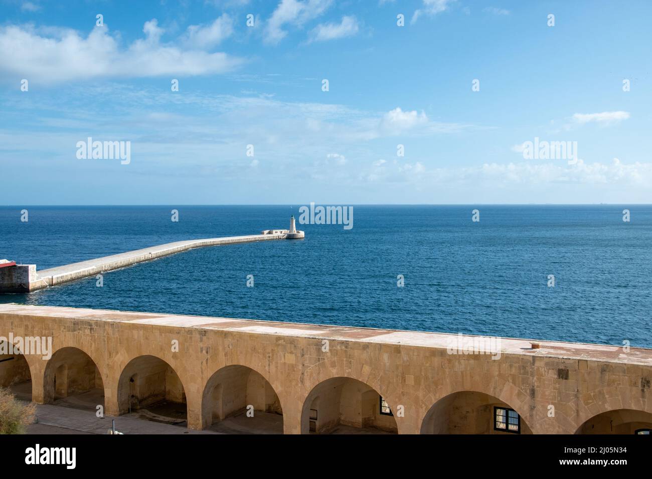 St elmo breakwater footbridge hi-res stock photography and images - Alamy