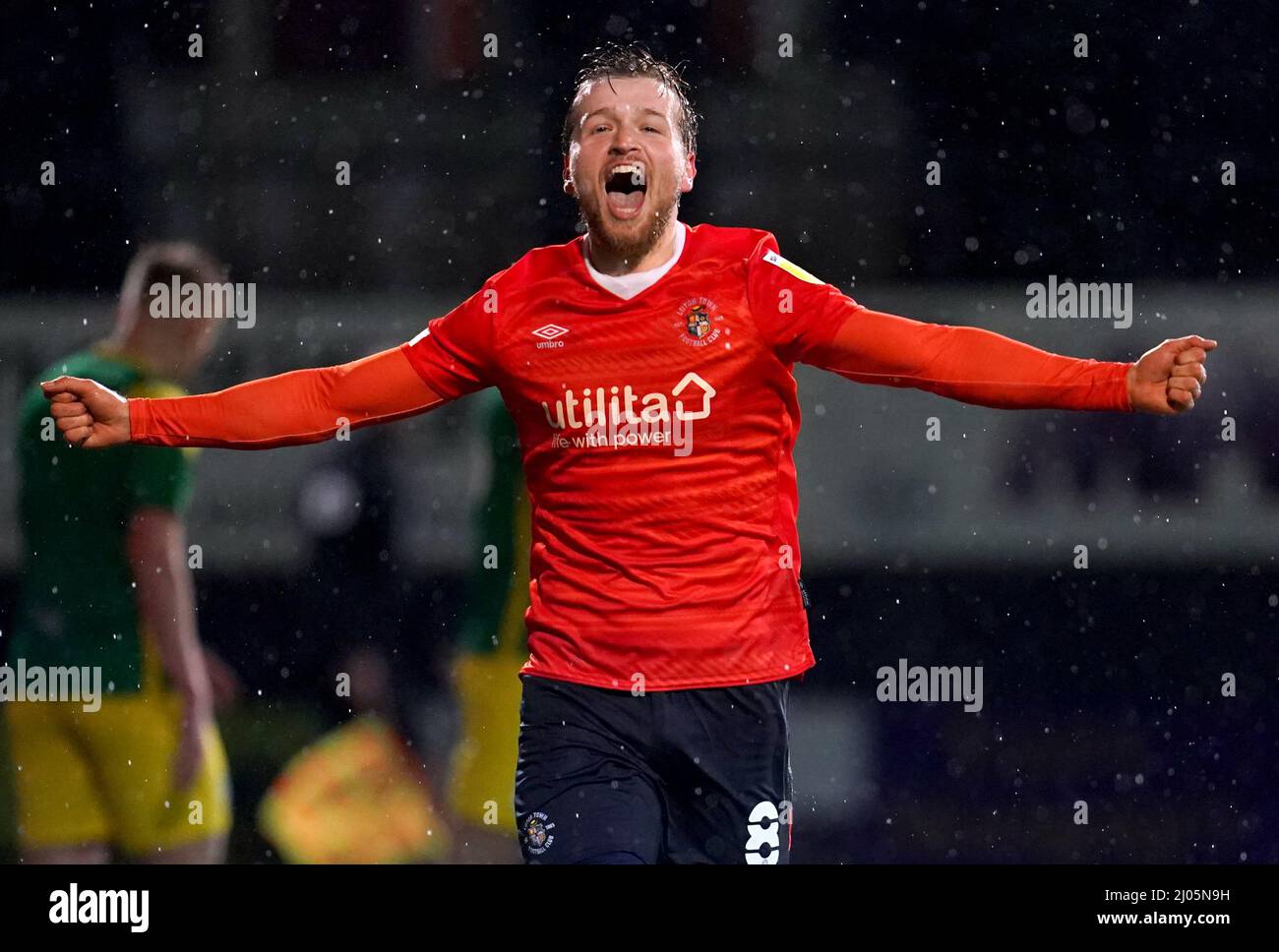 Luton Town's Luke Berry celebrates scoring their side's third goal of ...