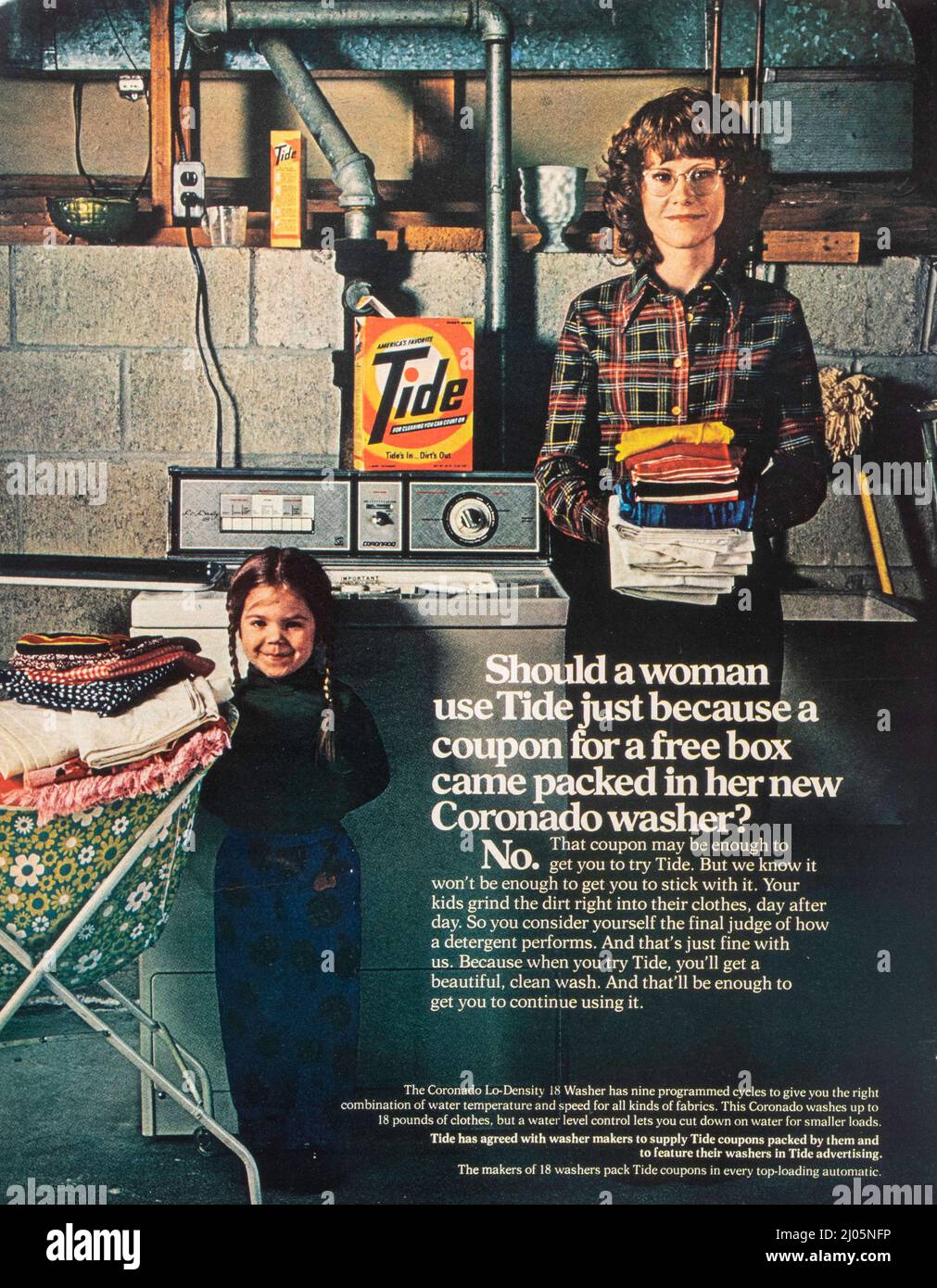 Vintage November 1973 "Ladies' Home Journal" magazine advert, USA Stock ...